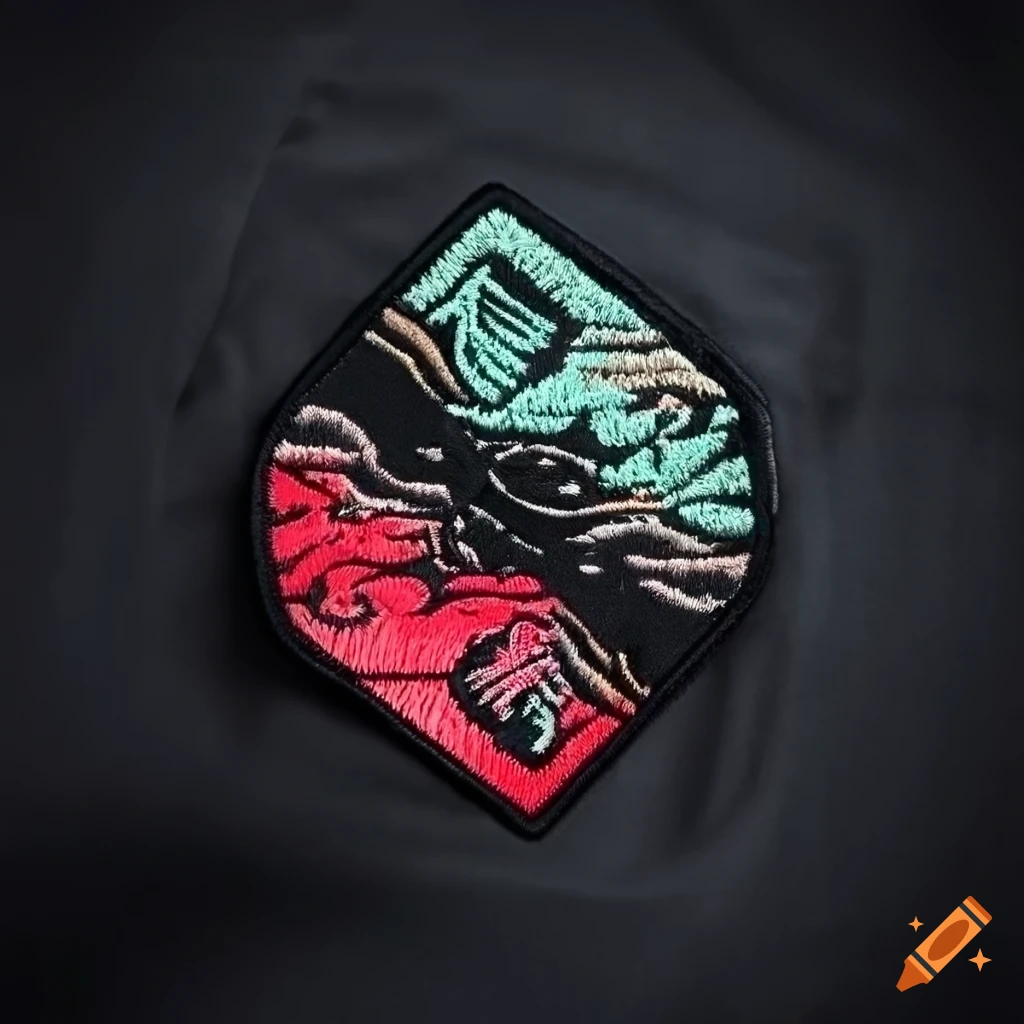 Noir graphic design patch