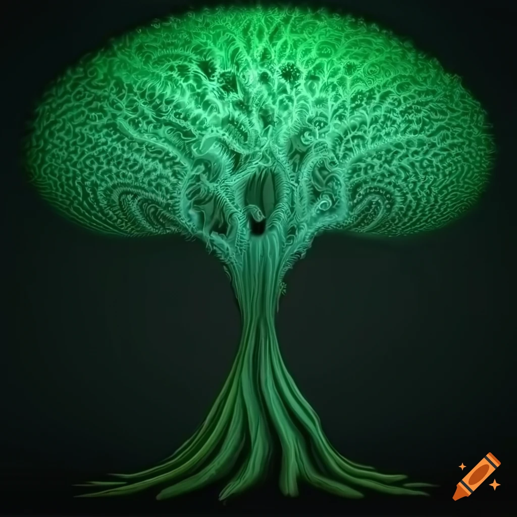 Abstract image of fractal trees