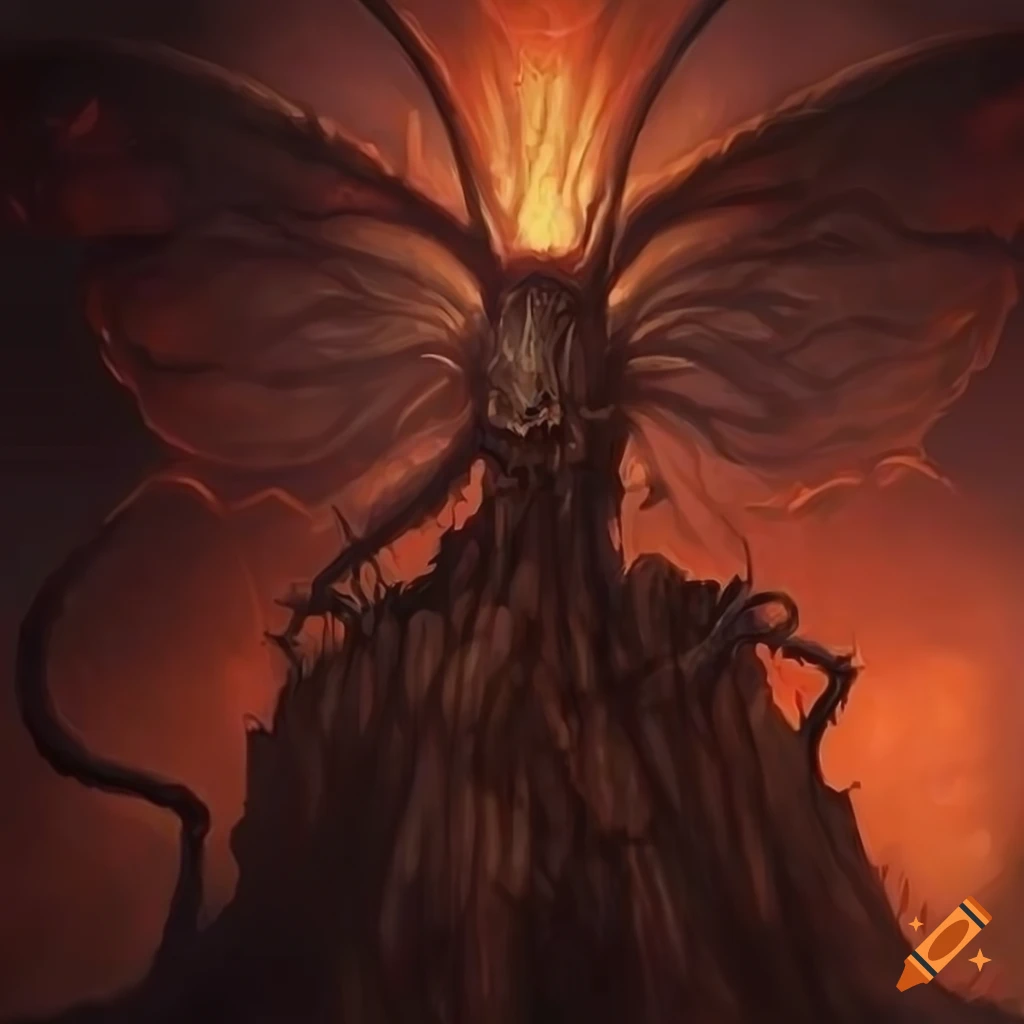 Digital art of a red-haired insectoid fae on Craiyon