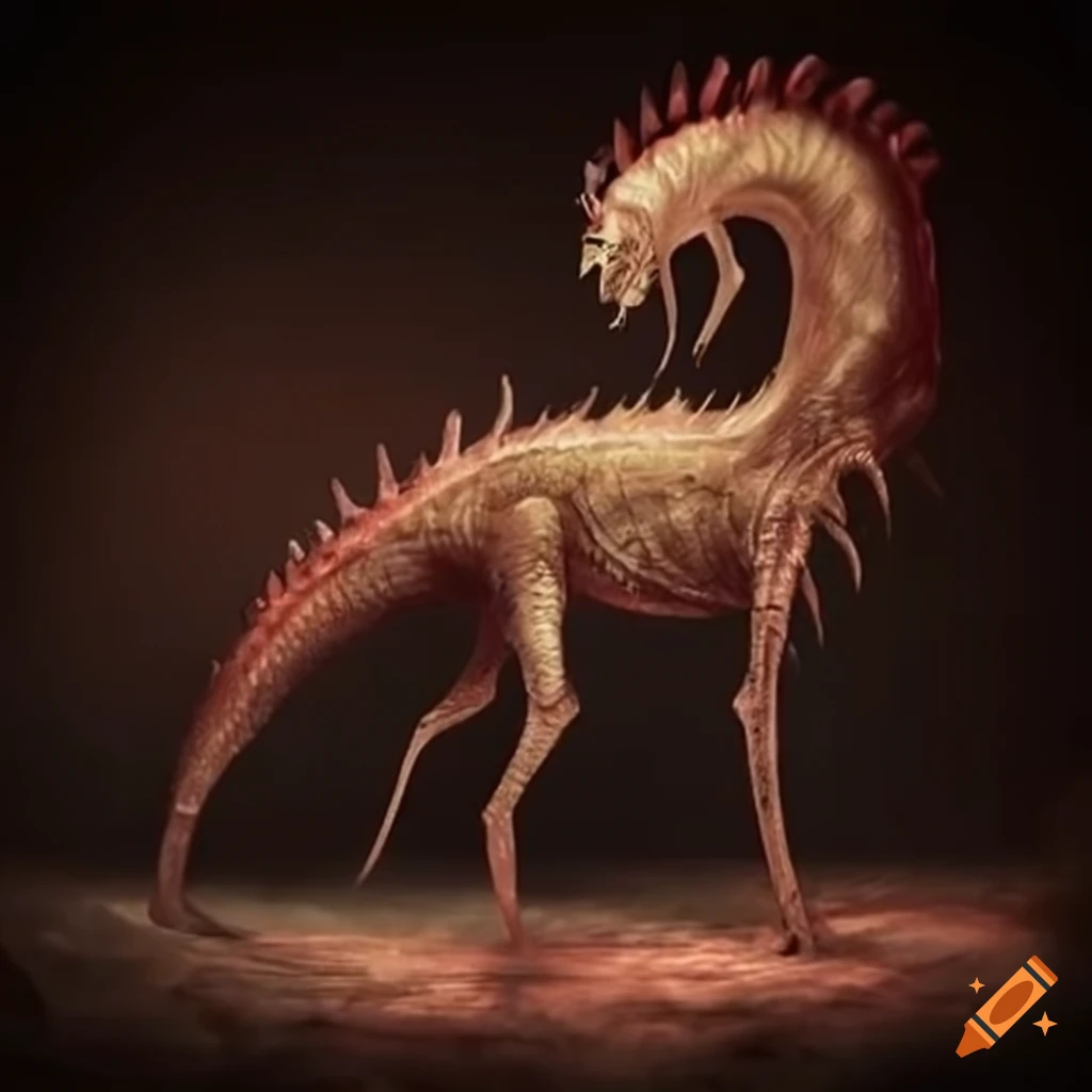 Surreal digital artwork titled 'all tomorrow's creature' on Craiyon