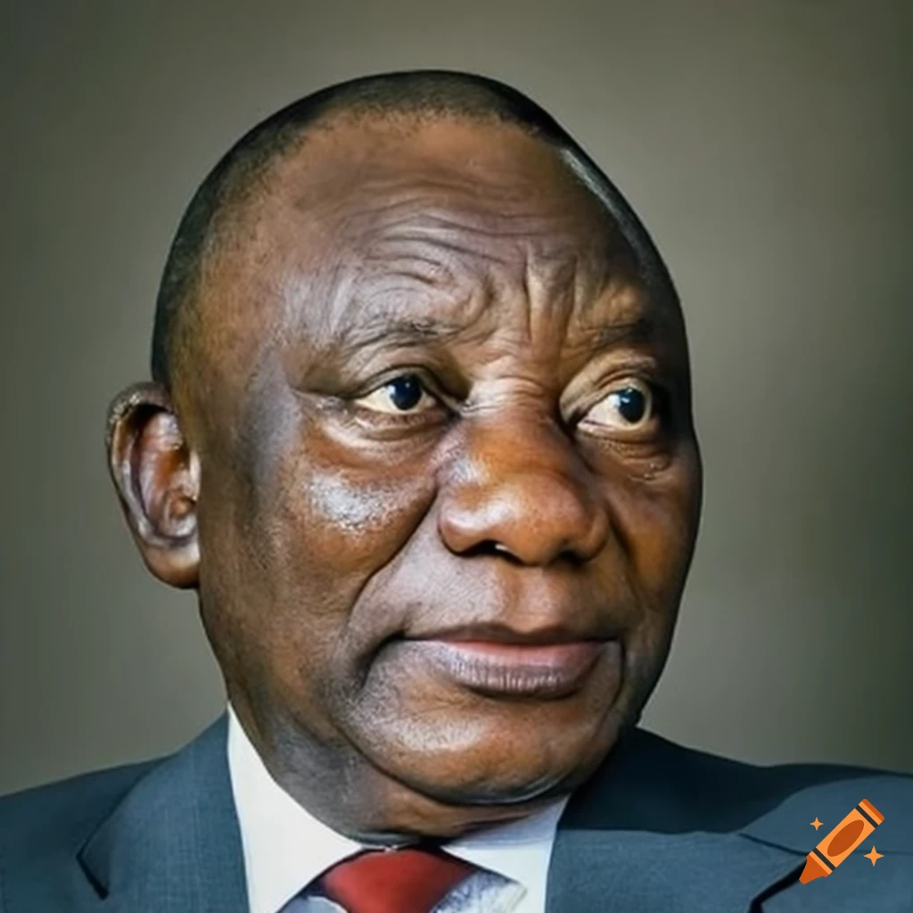 Cyril ramaphosa, president of south africa on Craiyon