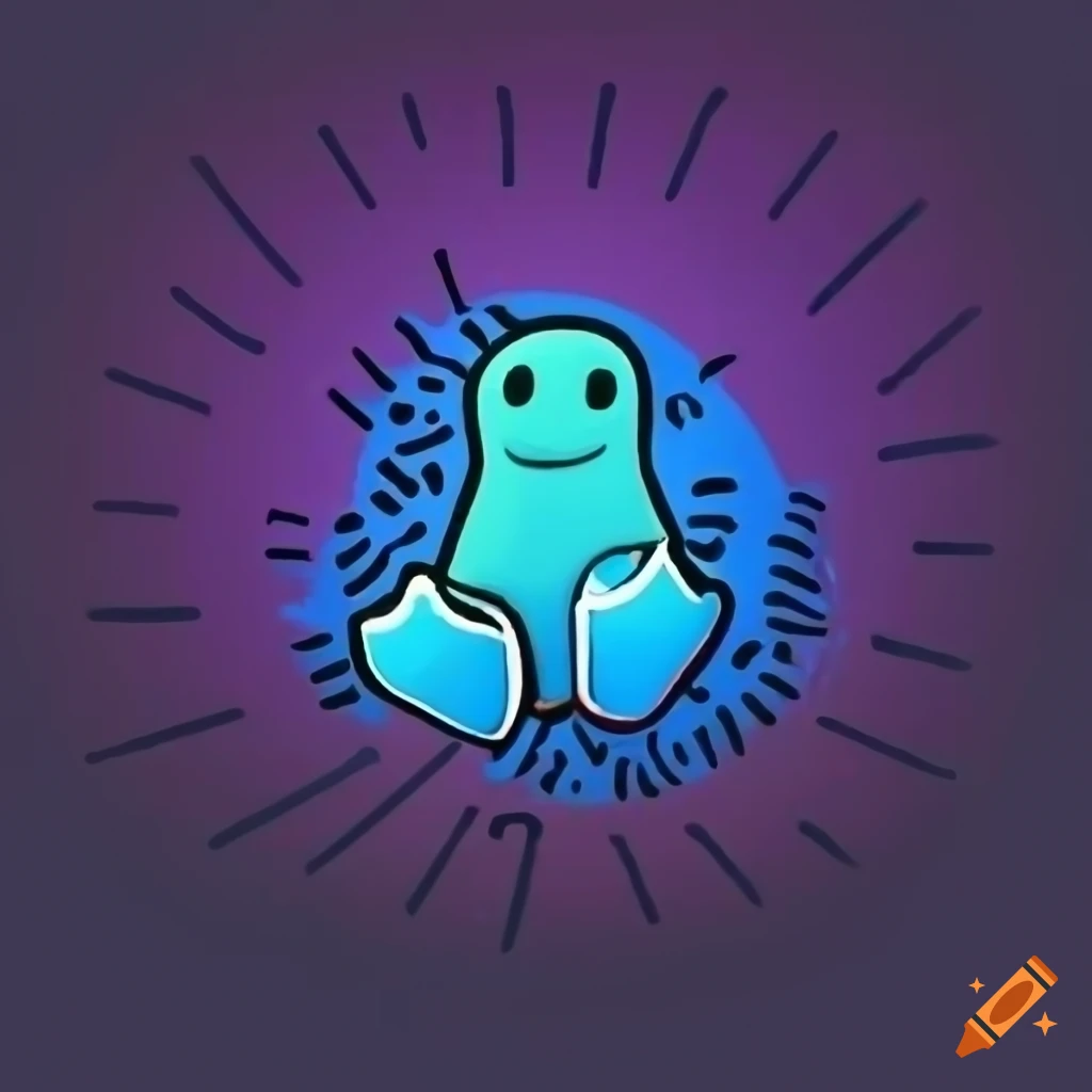 Keith haring style linux logo