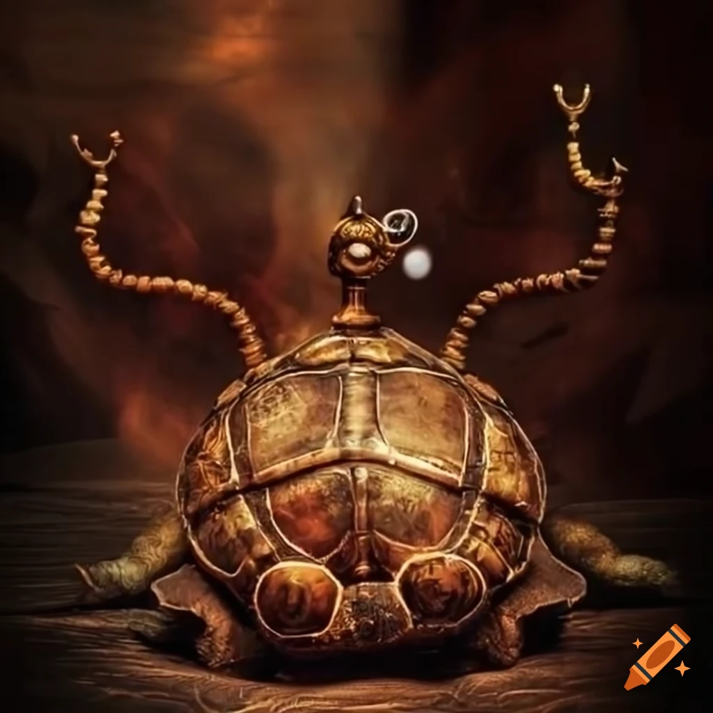 Translucent steampunk turtle machinery on Craiyon