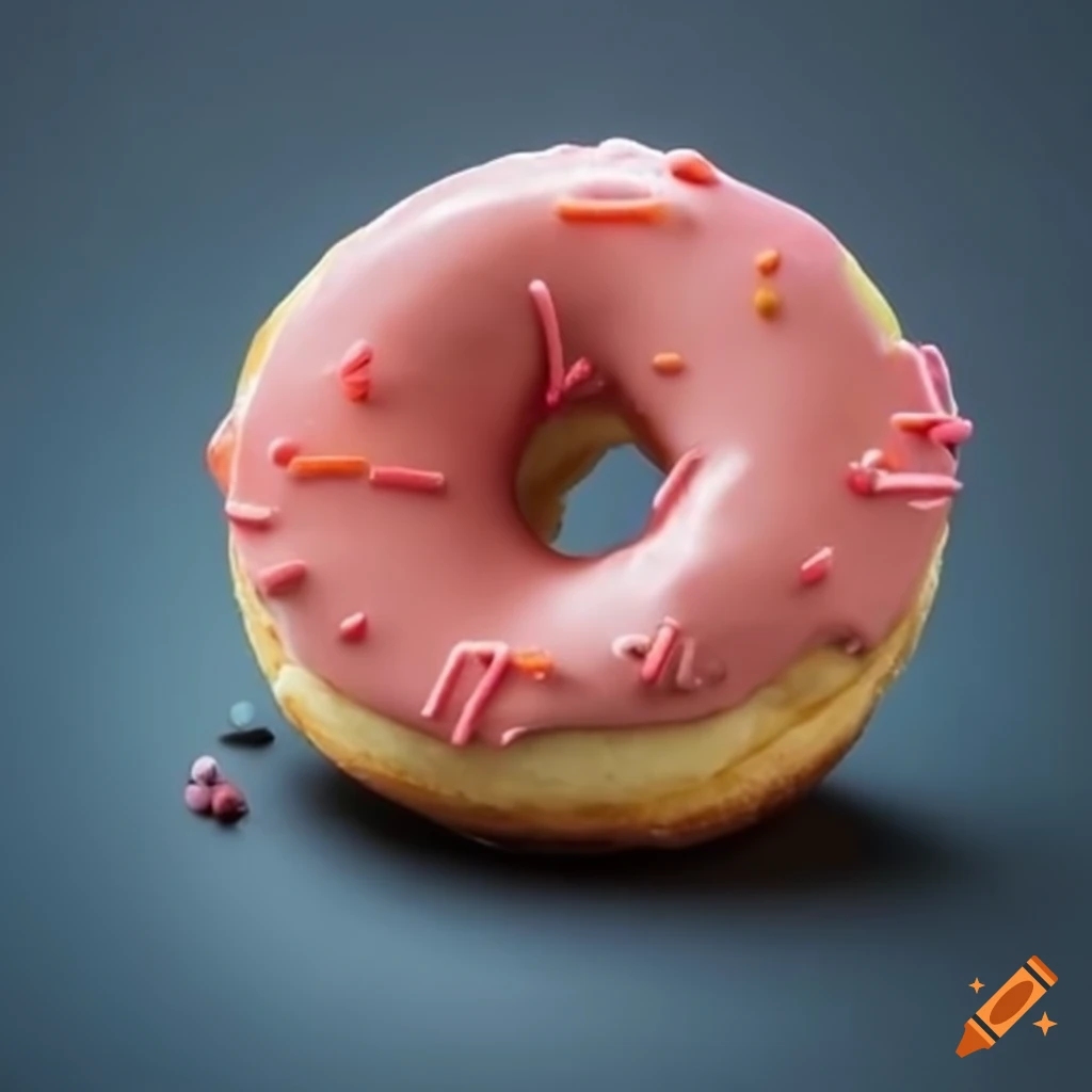 Top view of a donut on Craiyon