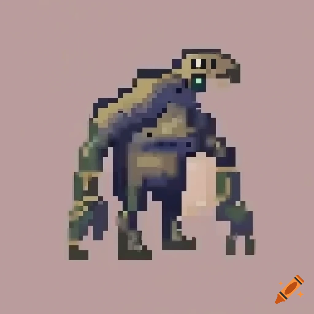 16-bit snes pixel art of an ogre in jrpg style on Craiyon