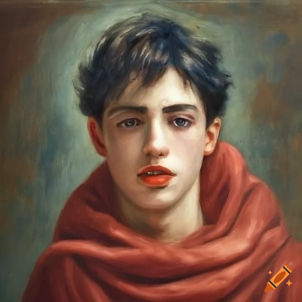 Portrait of alex turner at the colosseum on Craiyon