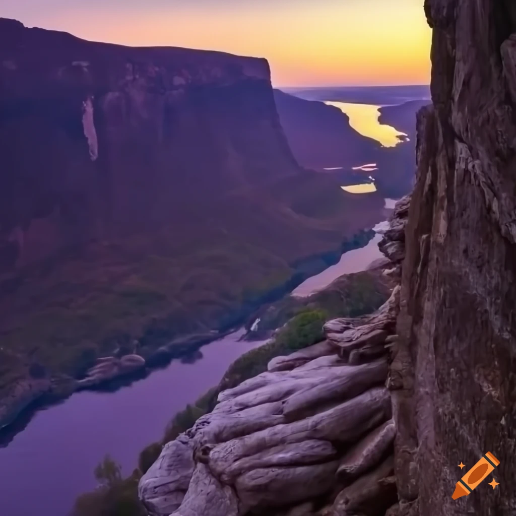 Impressive rock formation on a high cliff on Craiyon