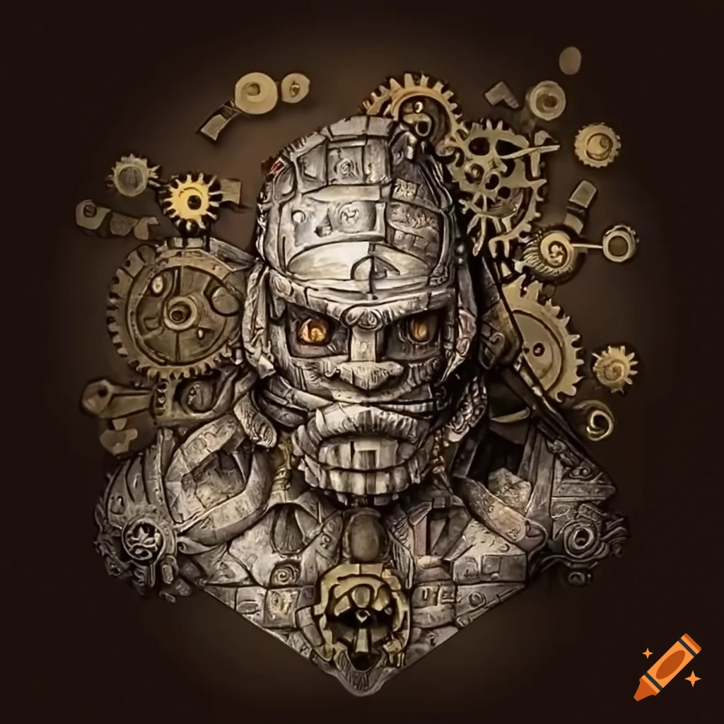 Steampunk computer in an ink drawing style on Craiyon