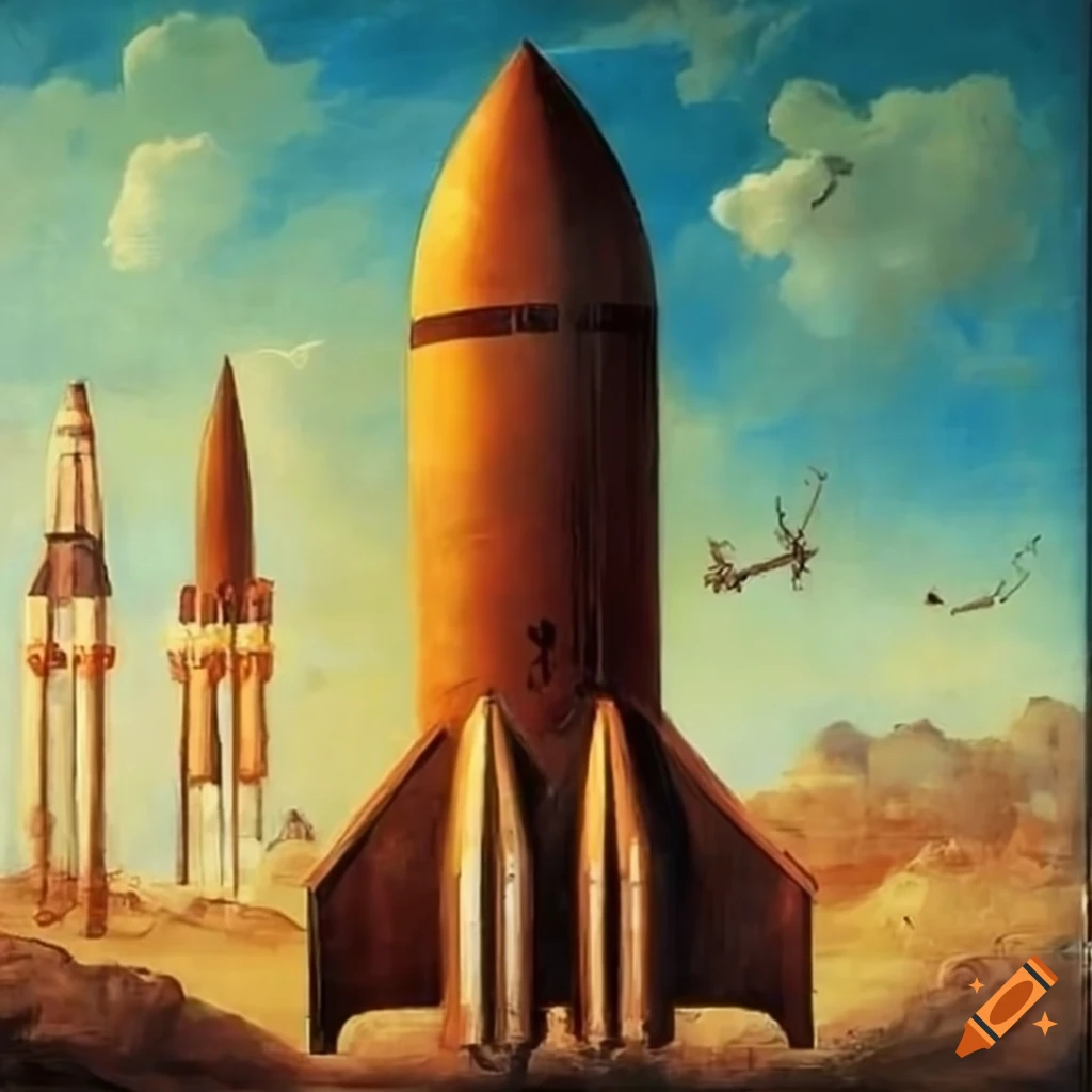 Leonardo da vinci's painting of a rocket
