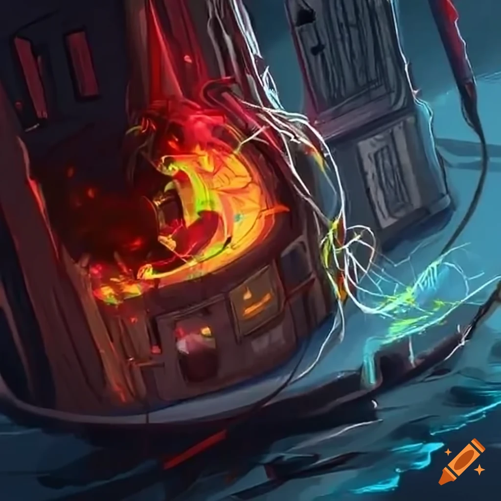 Illustration of a server crashing