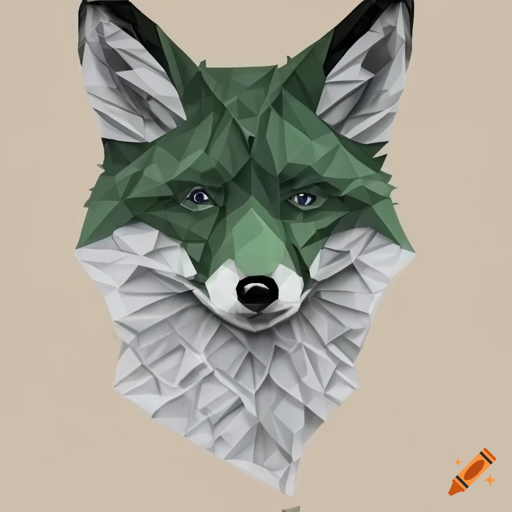 Fox geometric shape design on Craiyon