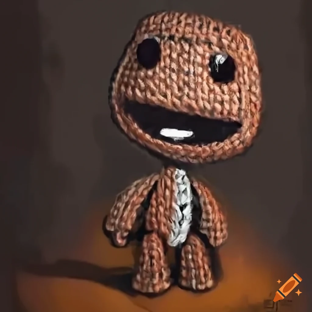 Sackboy in a bedroom from The Binding of Isaac on Craiyon