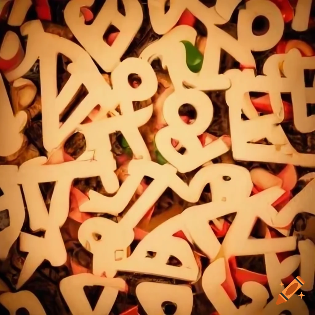 Pile of alphabet letters on Craiyon