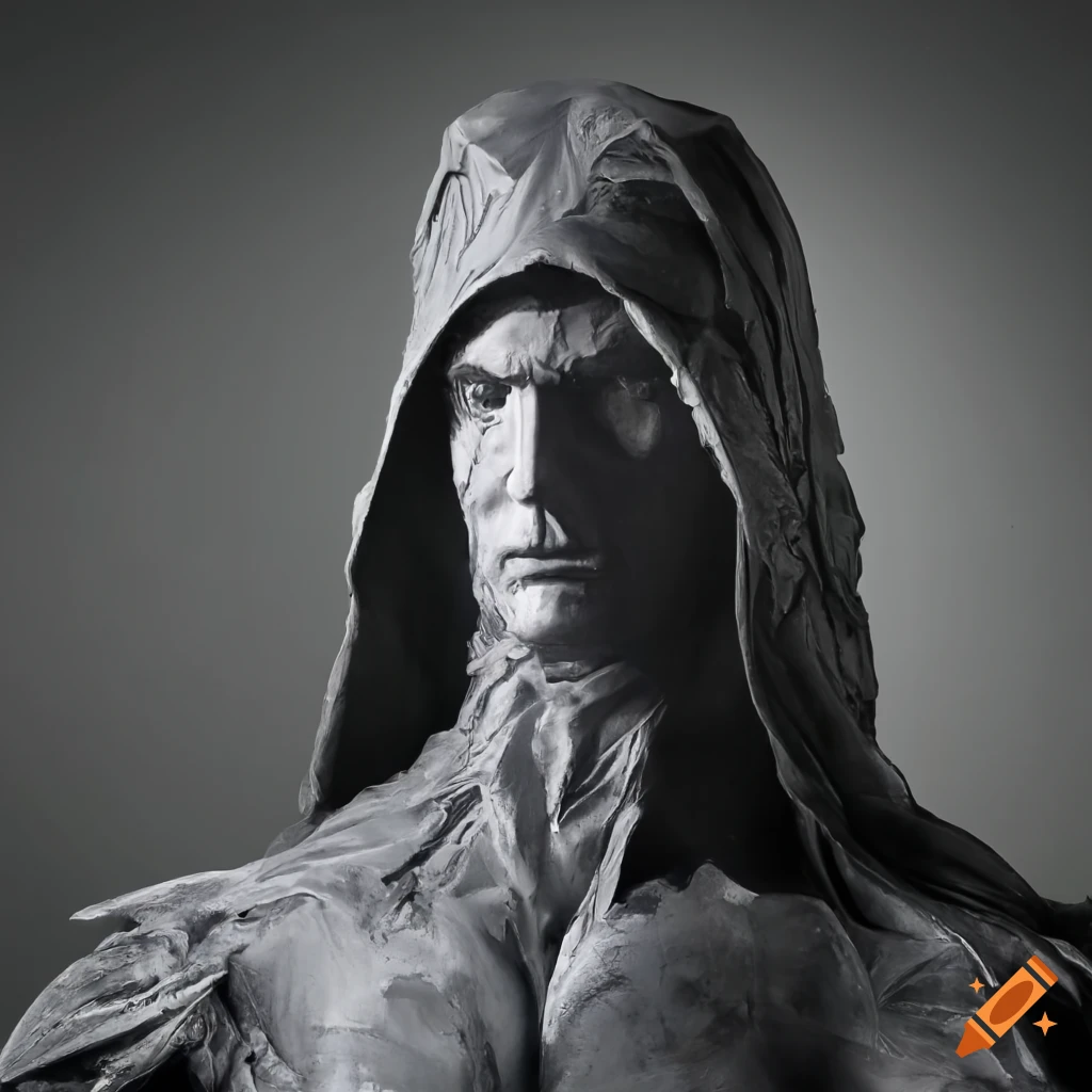 Dark fantasy illustration of a ghostly figure in torn black robes