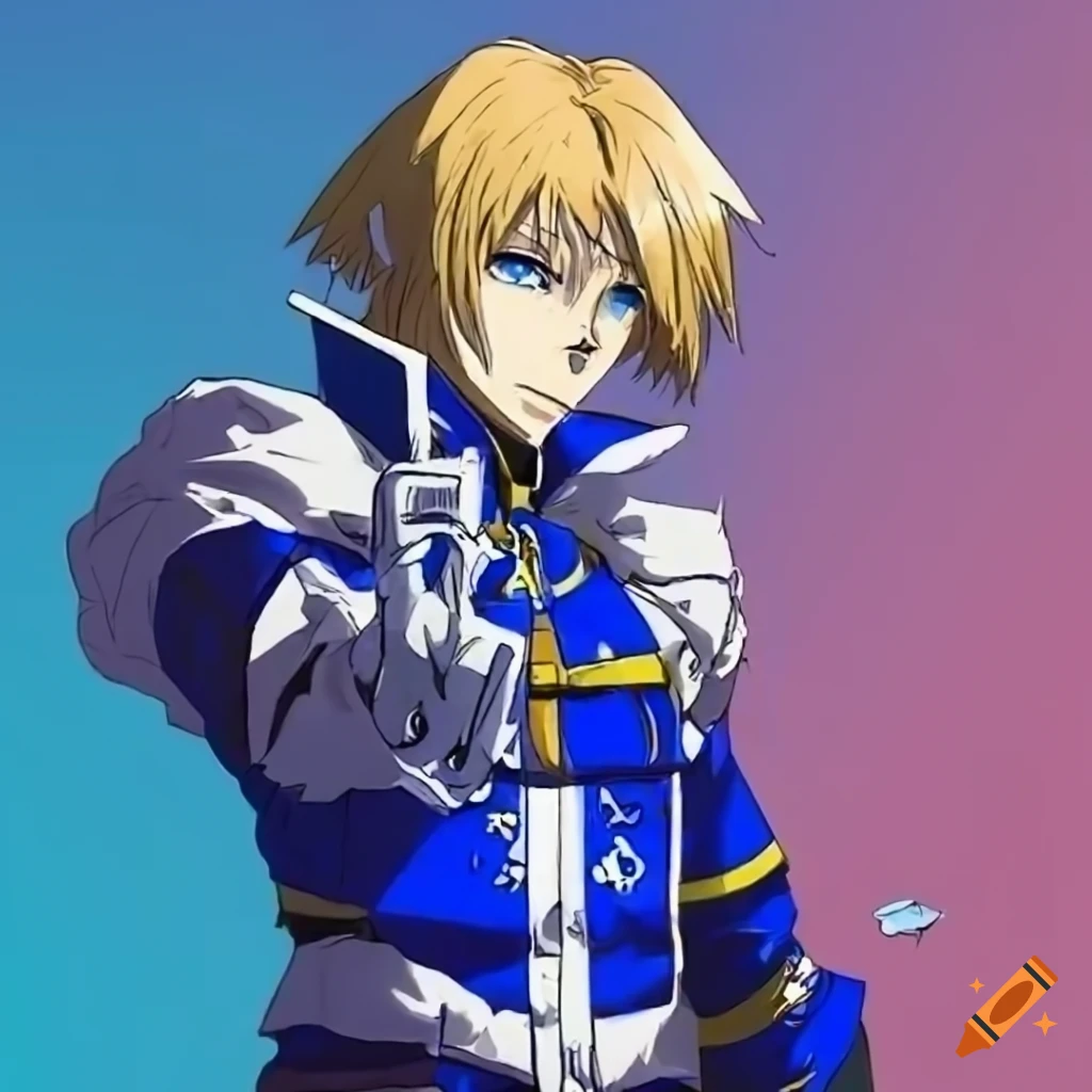 Anime celestial knight with light-infused weapons on Craiyon