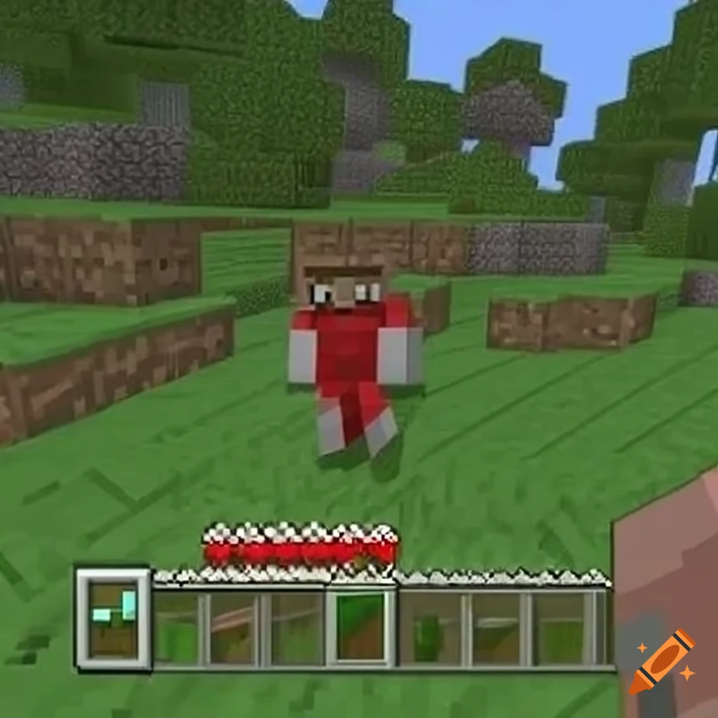 Minecraft hacks reference on Craiyon