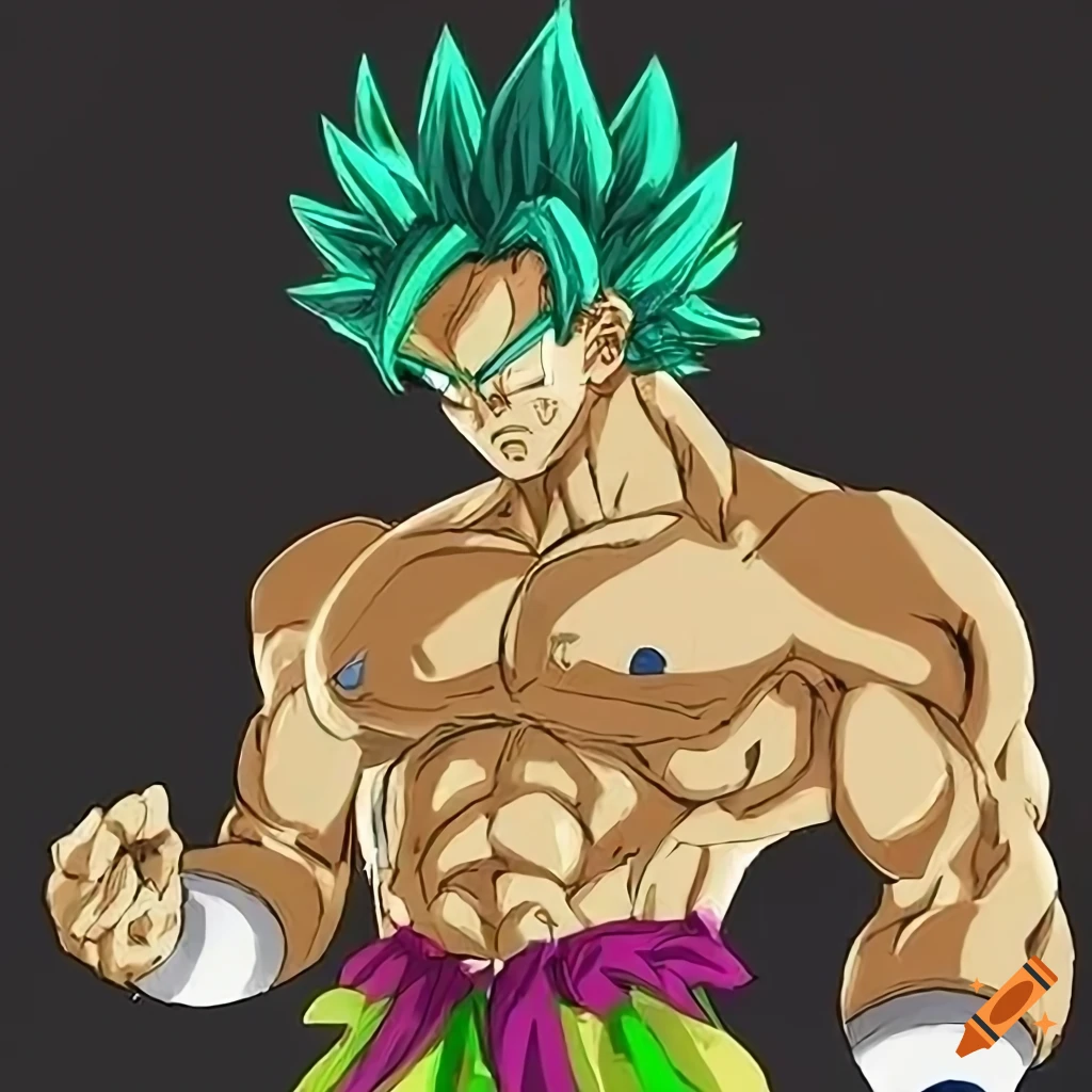 Artwork of broly on Craiyon