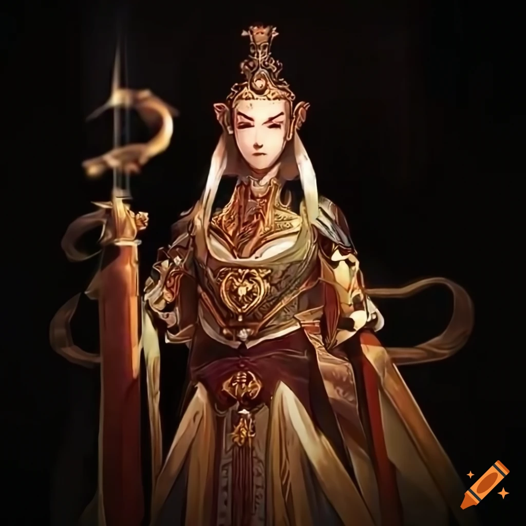 Artwork of an imperial chinese figure on Craiyon