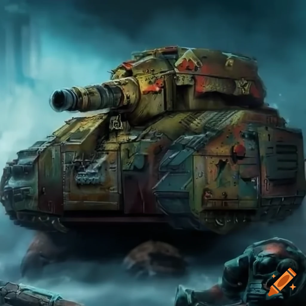 Warhammer 40k universe cargo terminal on Craiyon