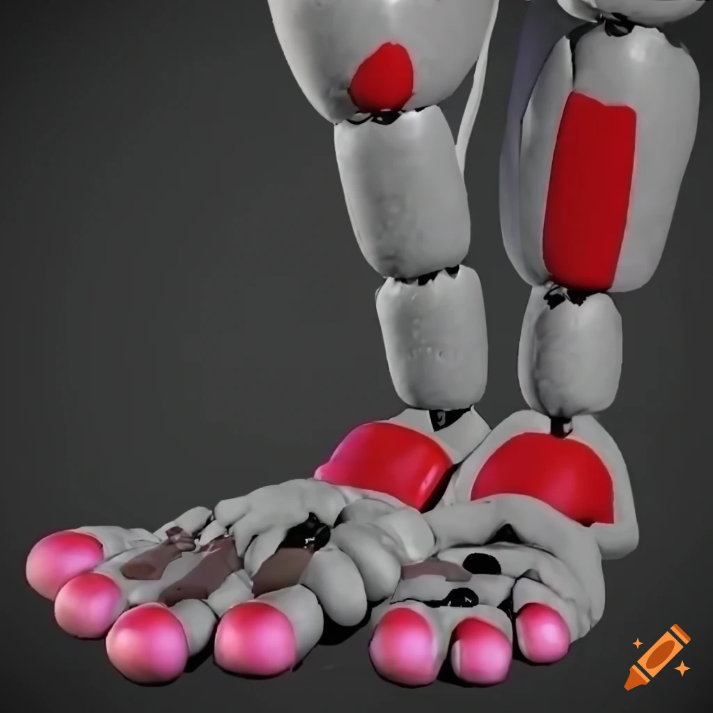 Close-up of mangle's feet from five nights at freddy's 2 on Craiyon