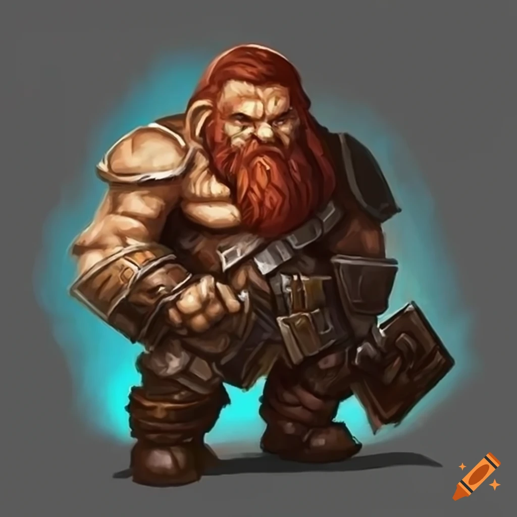 Dwarf warrior shouting on Craiyon