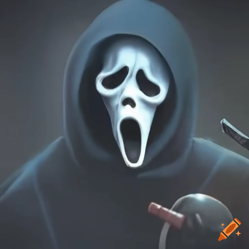 Ghost face scream in call of duty mobile on Craiyon