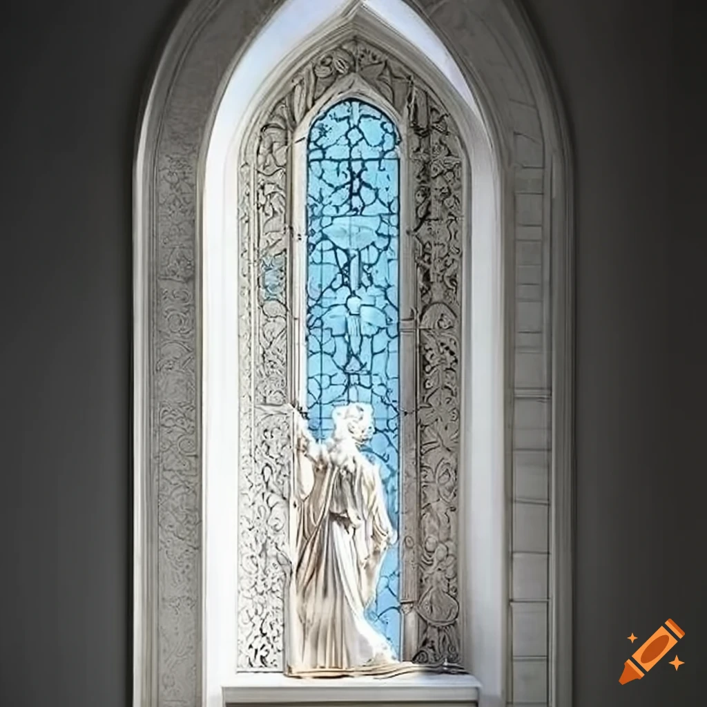 White islamic window sculpture by antonio canova on Craiyon