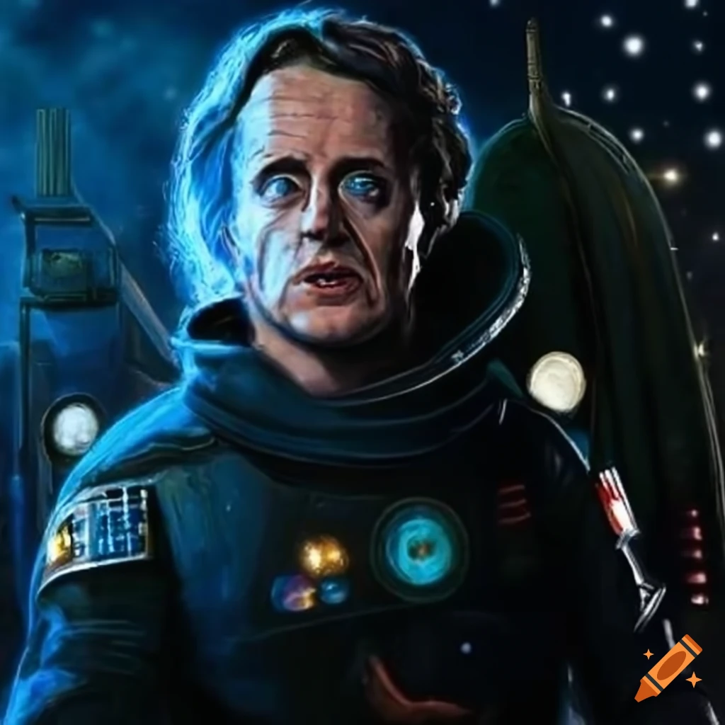 Frank sinatra portrayed as an astronaut in space on Craiyon