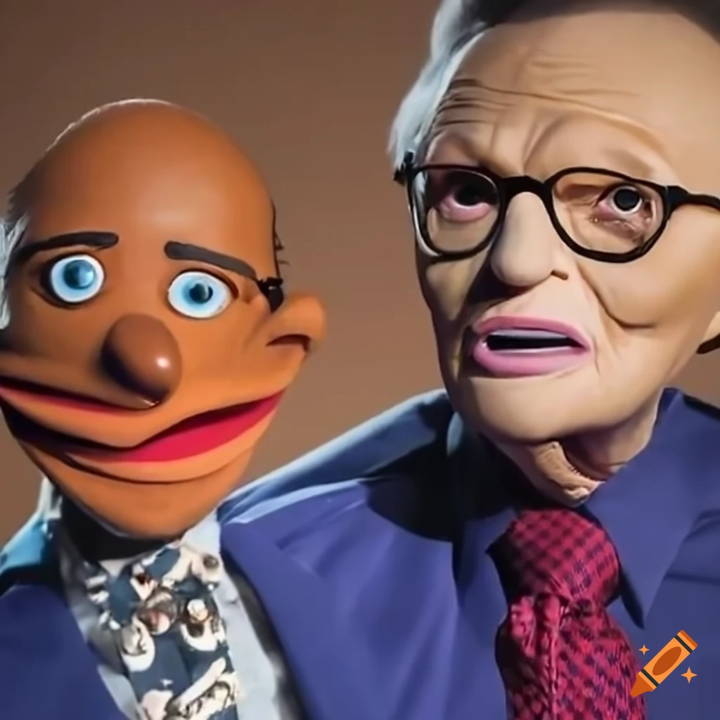 Larry king controlling a puppet of will smith on Craiyon