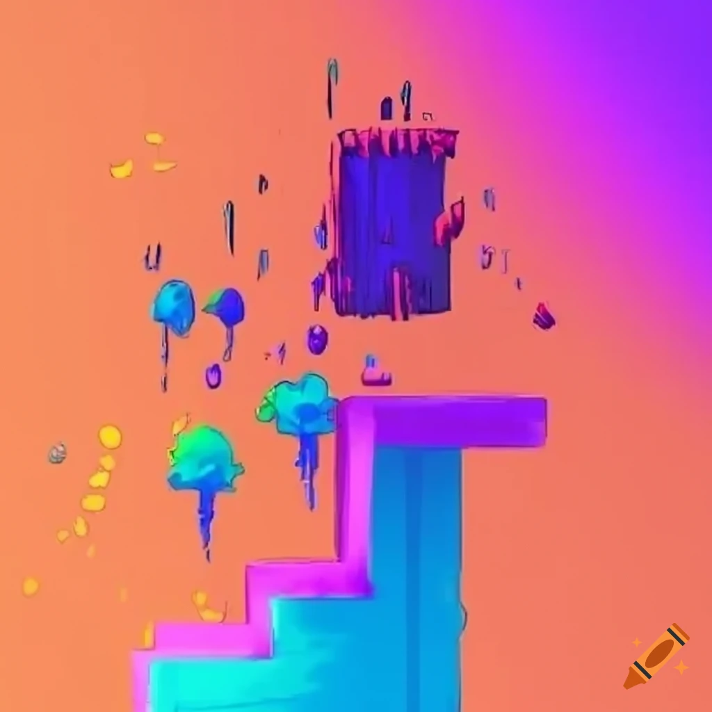 Screenshot of a 2d platforming game on Craiyon