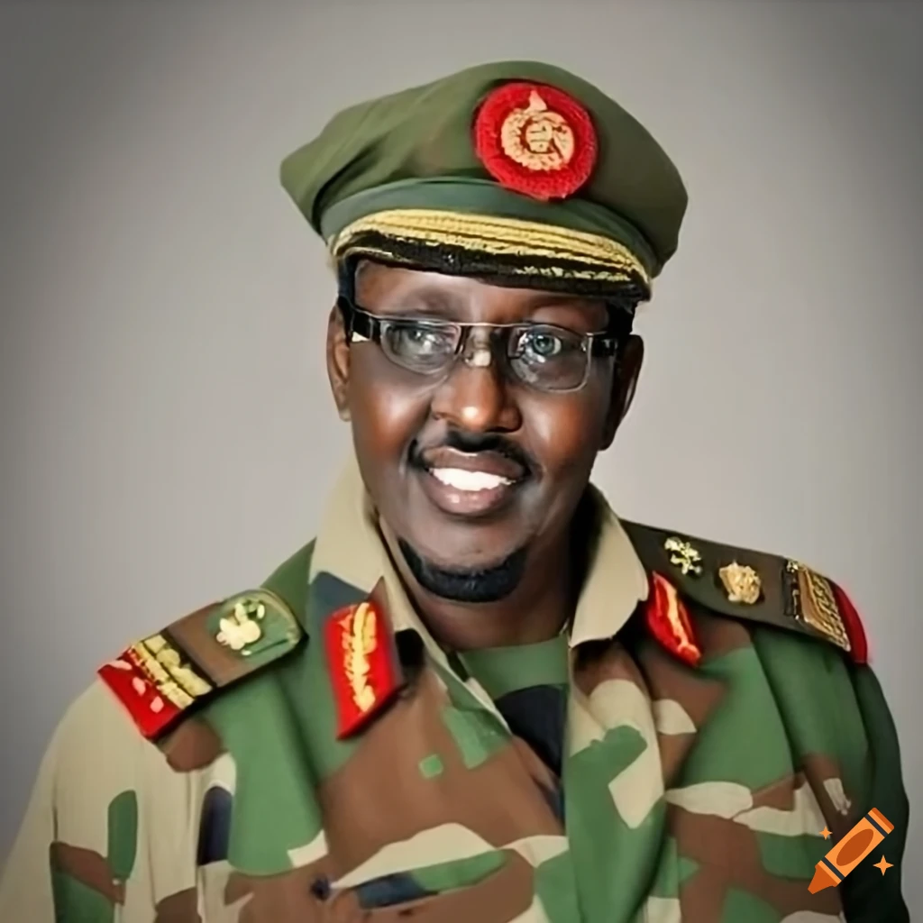 Somali soldier holding the somali flag on Craiyon