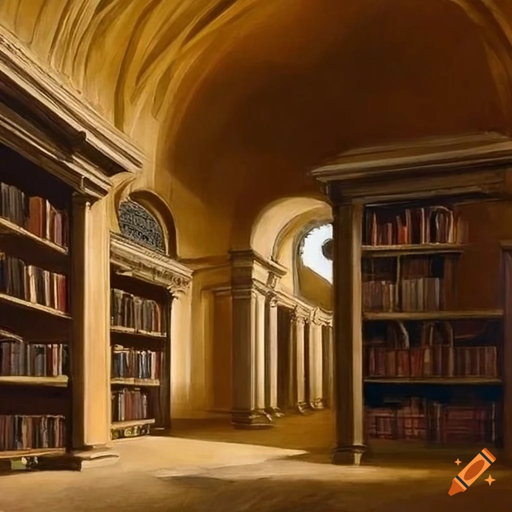 Interior of an oxford college library on Craiyon