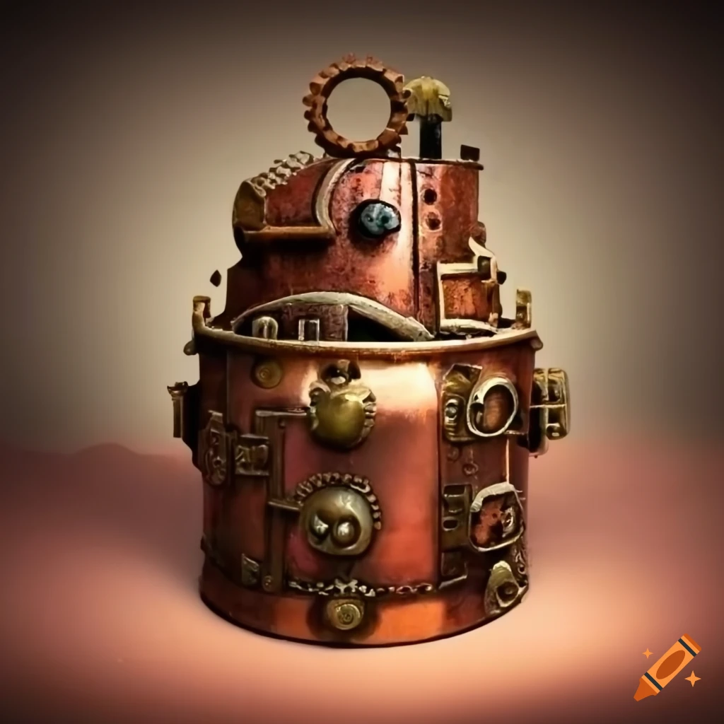 Steampunk tank with aztec symbols on Craiyon