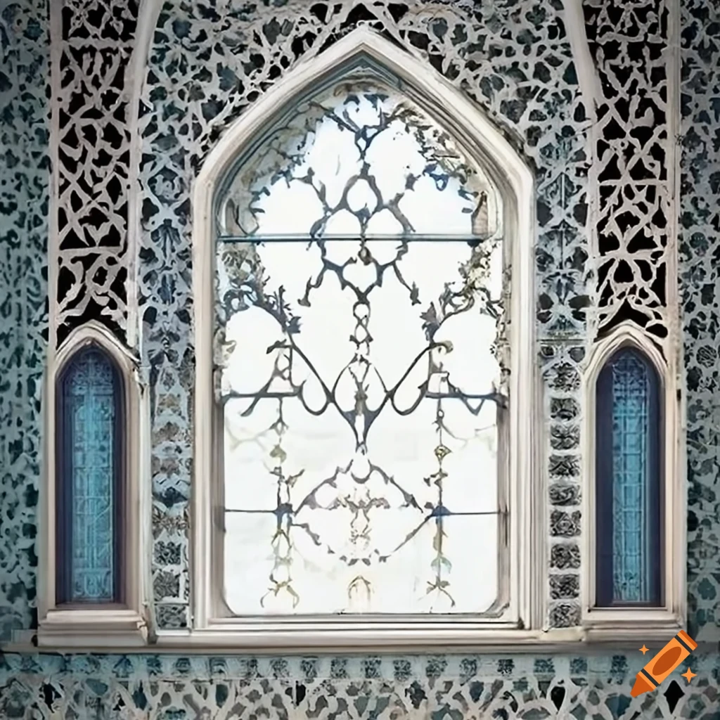 White islamic window on Craiyon