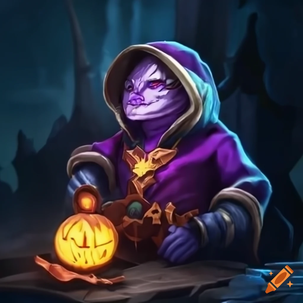 Close-up of zac, the green champion from league of legends on Craiyon