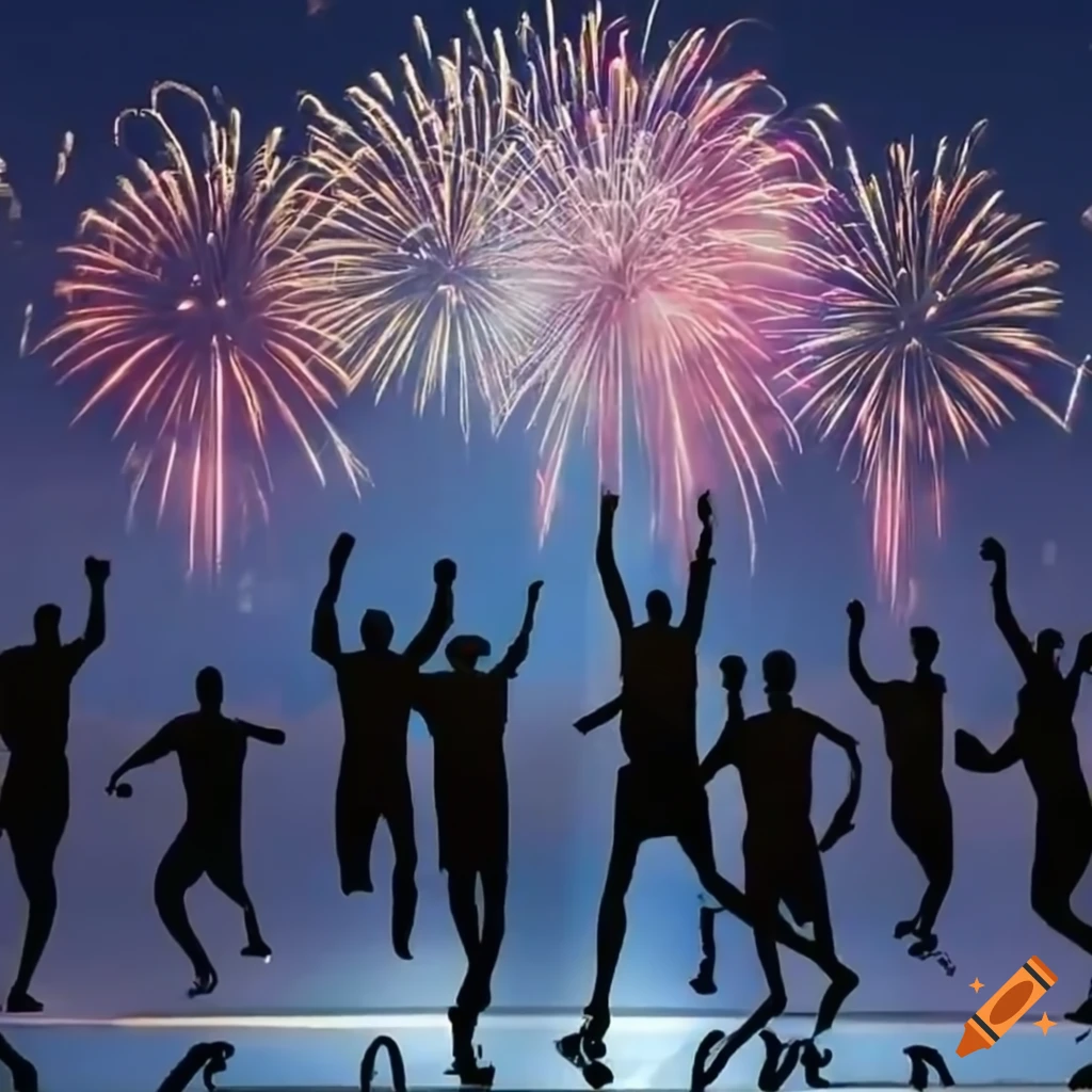 Feliz 2024 with fireworks and message below wishing everyone a ...