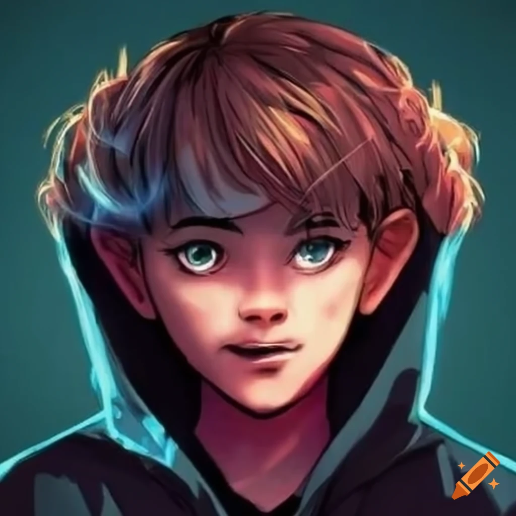 Portrait of a young geeky boy