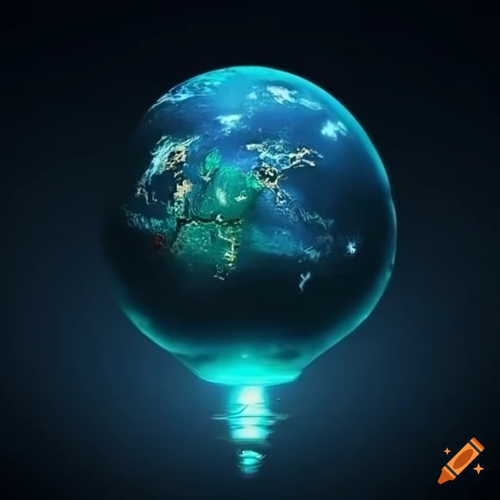 Illustration representing the digital world on Craiyon