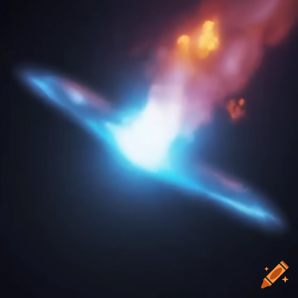 Digital art of two planets colliding