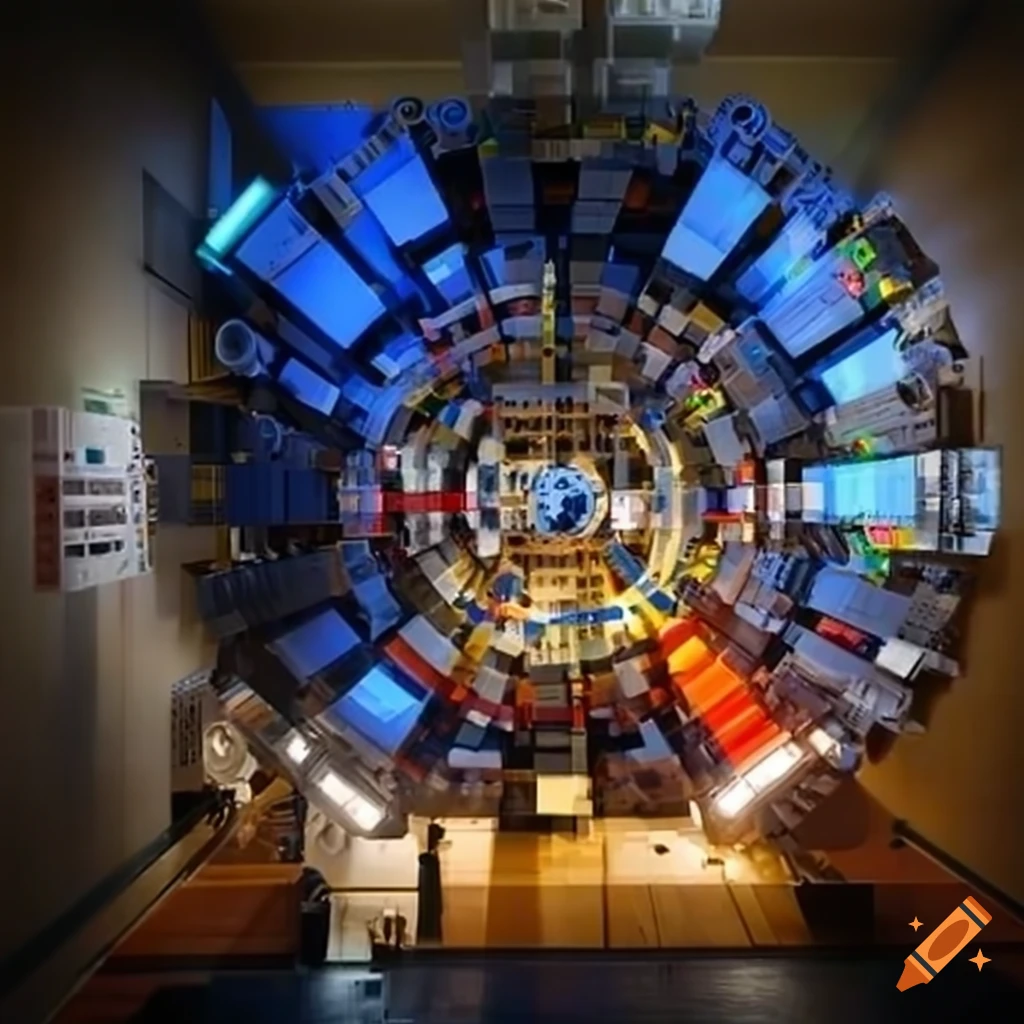 Lego model of the large hadron collider on Craiyon