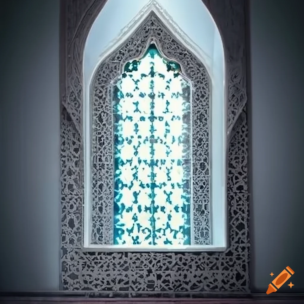 White islamic window on Craiyon