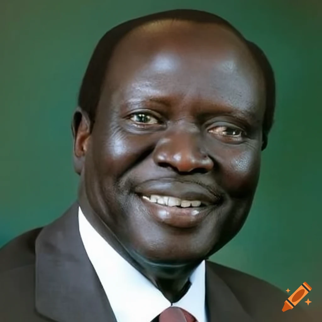Portrait of john garang, former president of southern sudan
