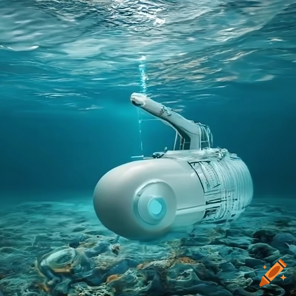 White futuristic underwater storage chest on Craiyon