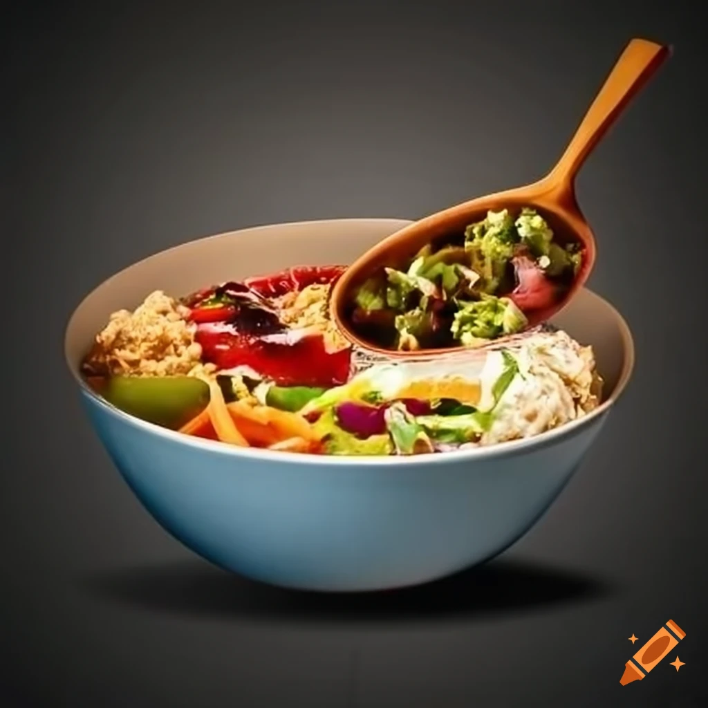 Mexican food in two bowls with different food distribution on Craiyon