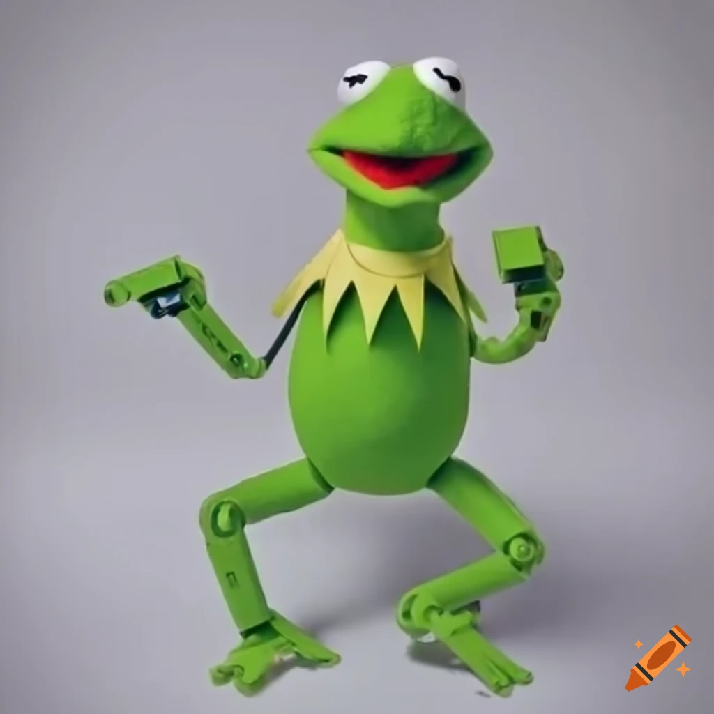 Kermit the frog as a robot on Craiyon