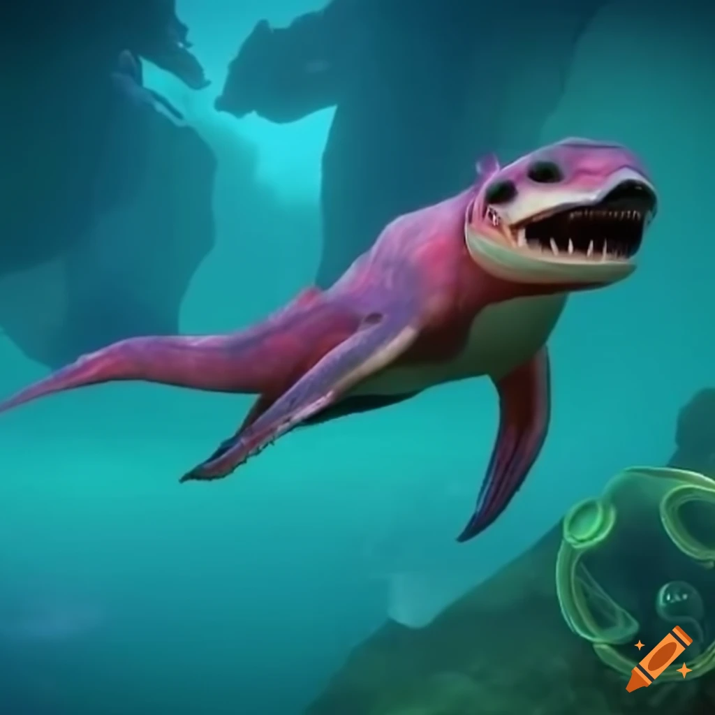 Mysterious creature in subnautica's underwater world
