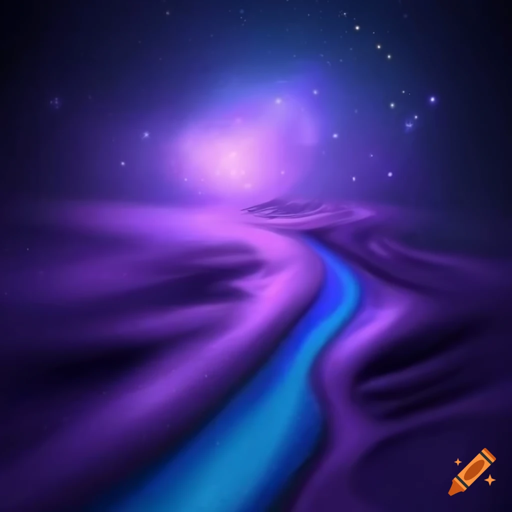 Detailed painting of a river in a starry astral sea on Craiyon