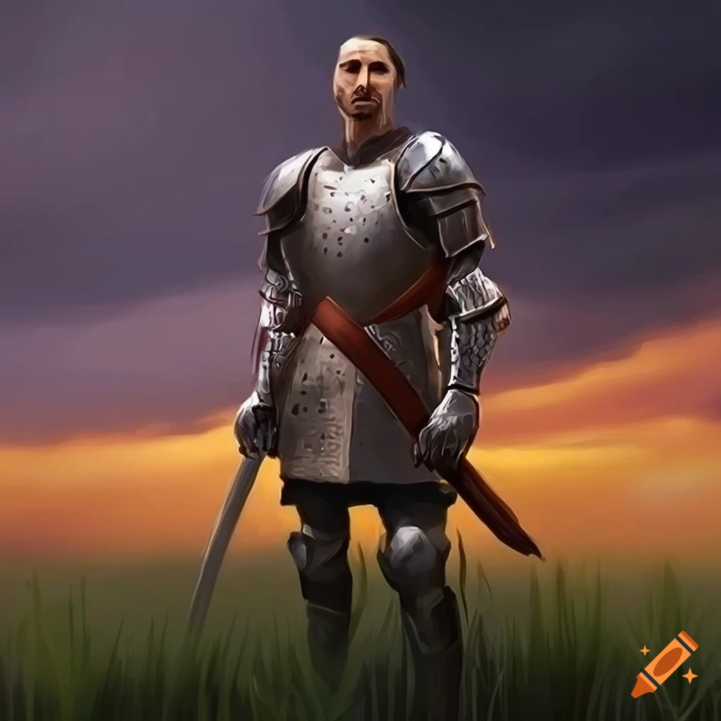 Fantasy guards protecting a door on Craiyon