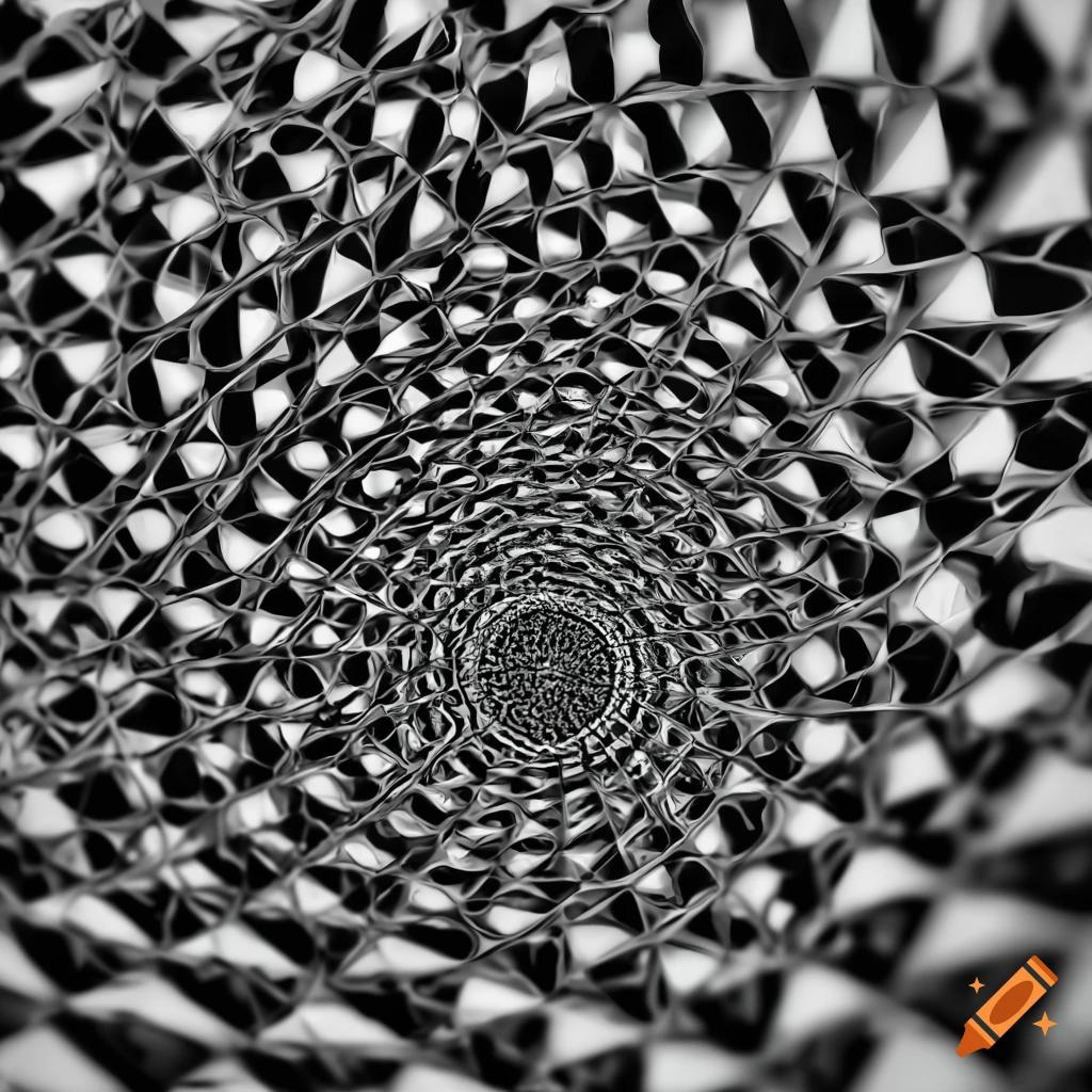 Black and white aperiodic tessellation