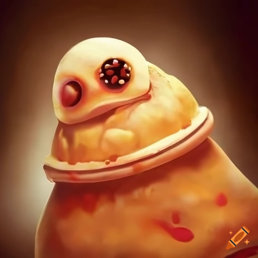 Surreal artwork of a blobby fast food creature